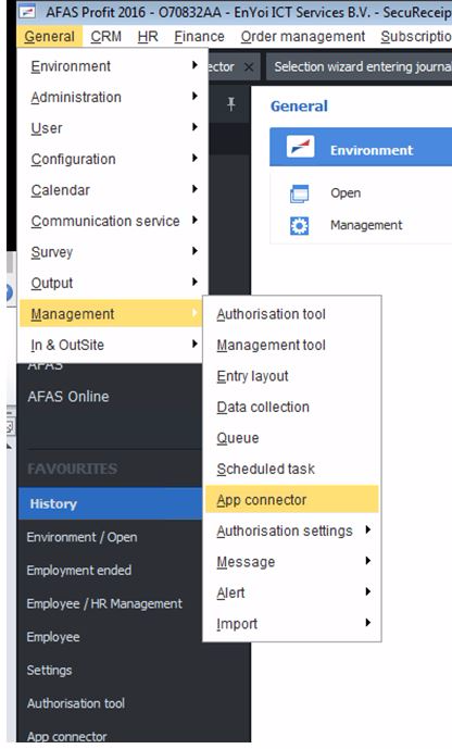 AFAS Profit connection