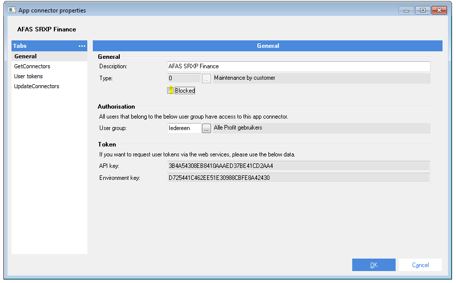 AFAS Profit connection