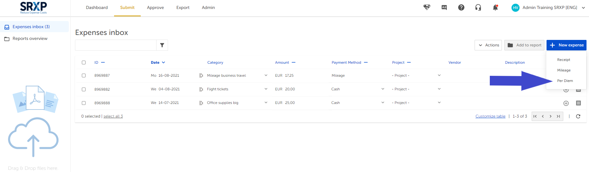 How do I create a Per Diem?