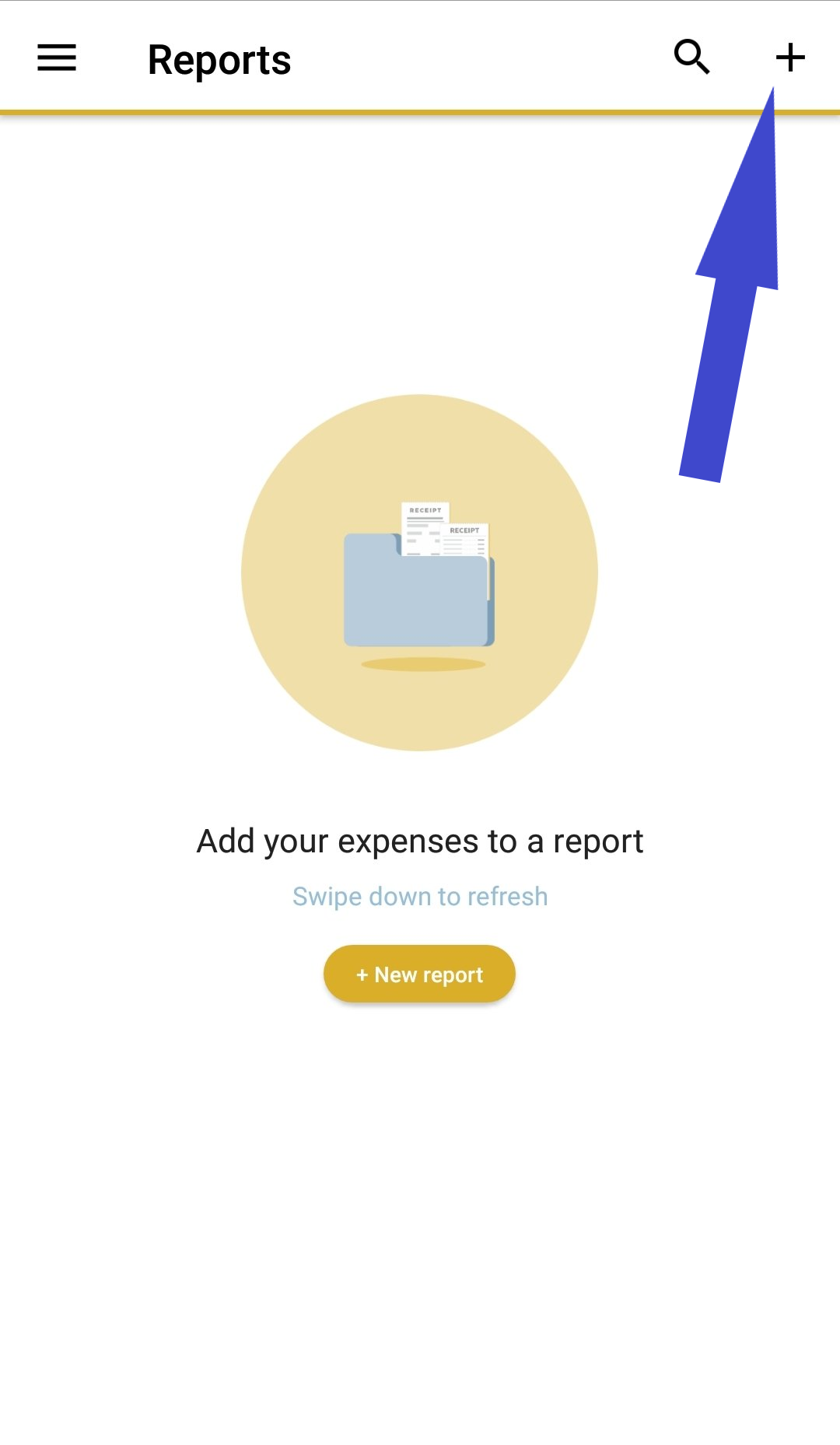 How do I make a report via the app?