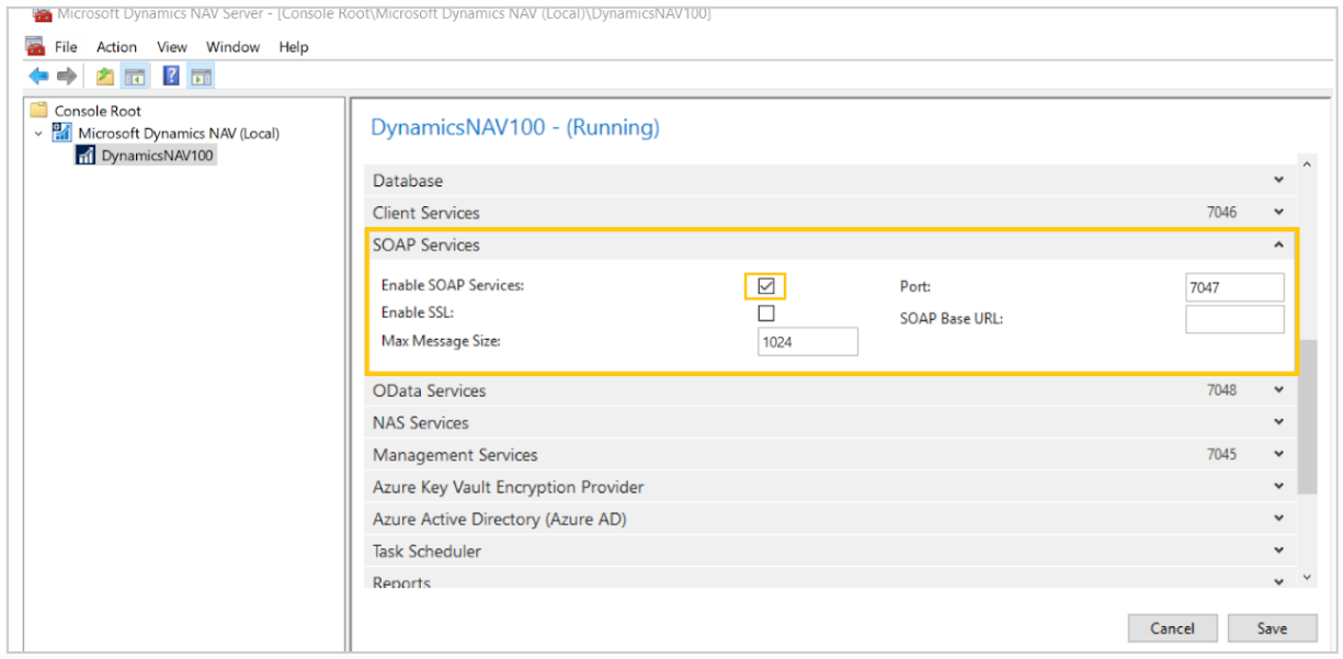 Dynamics Navision connection